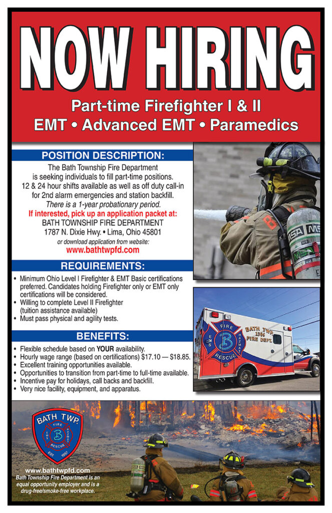 Part Time Firefighter I and II, EMT, Advanced EMT or Paramedic – Bath ...
